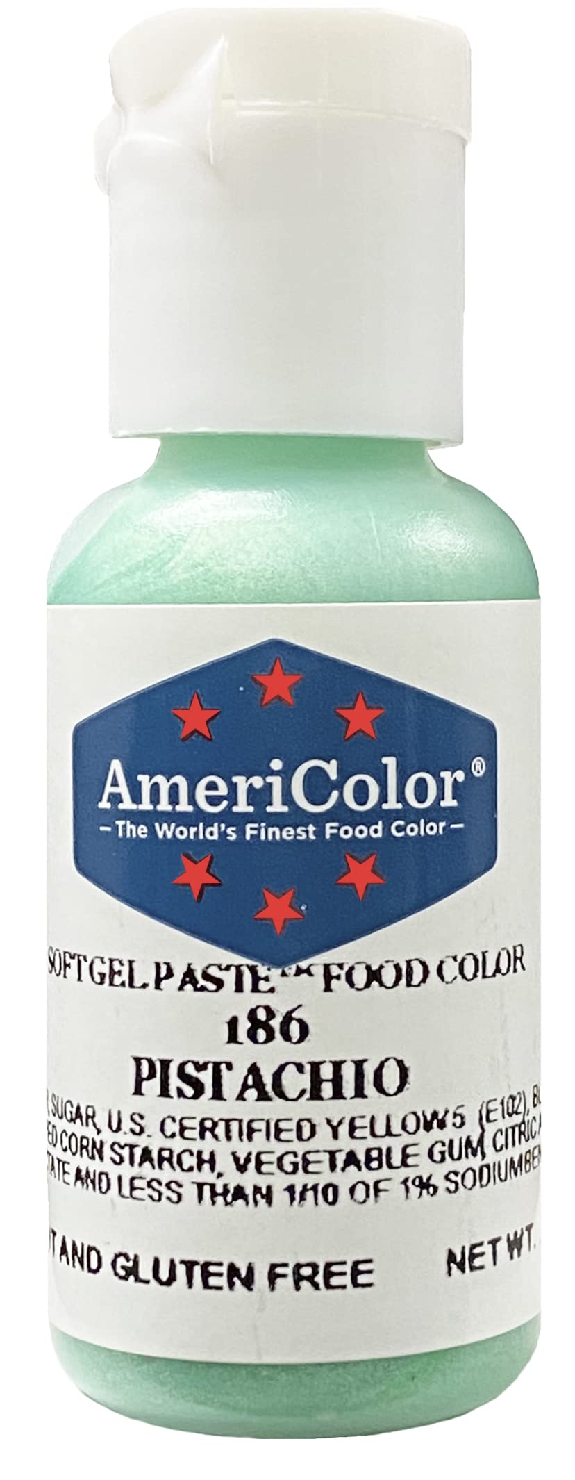 AmeriColor, Pistachio, 0.75 Ounce Bottle, Soft Gel Paste Food Color