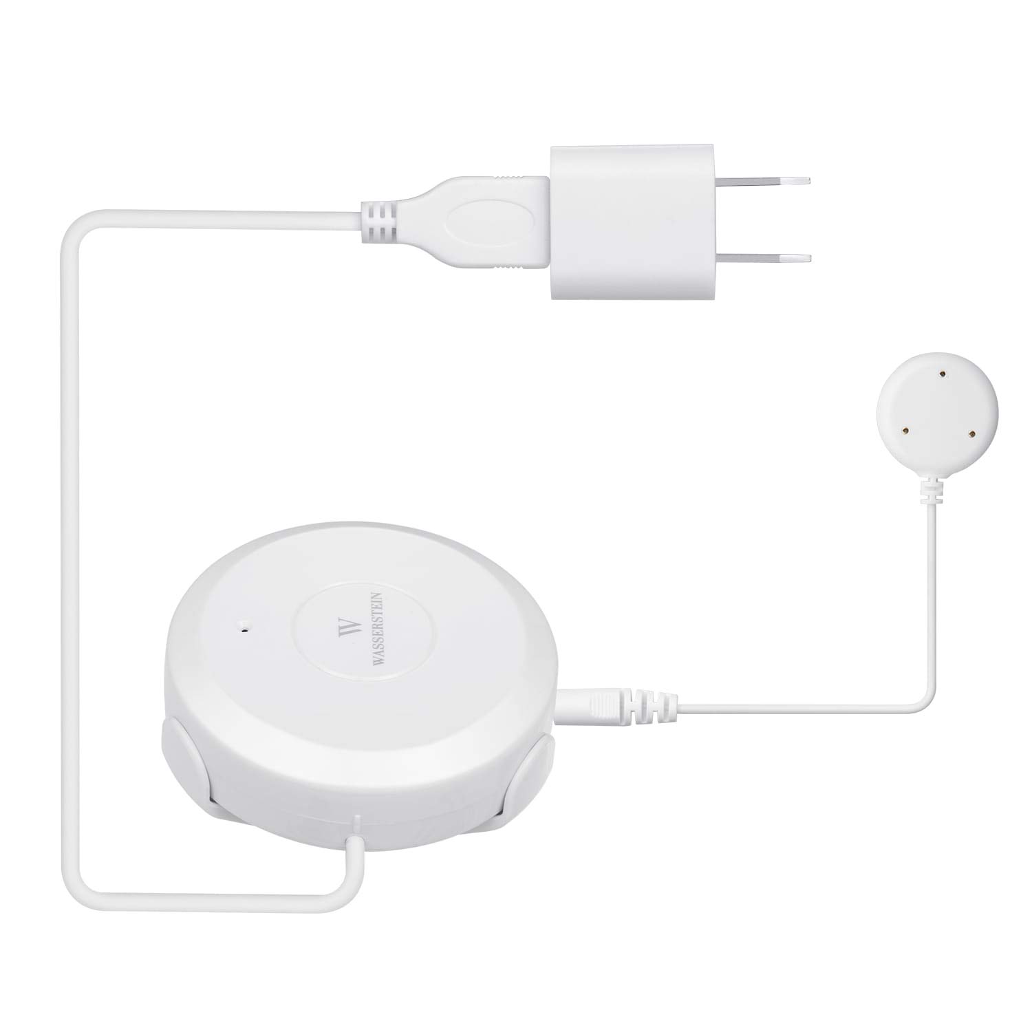 AC Powered Smart Wi-Fi Water Sensor, Flood and Leak Detector with 6ft/1.8m Cable– Alarm and App Notification Alerts, No Expensive Hub Required, Simple Plug & Play by Wasserstein (2 Pack)