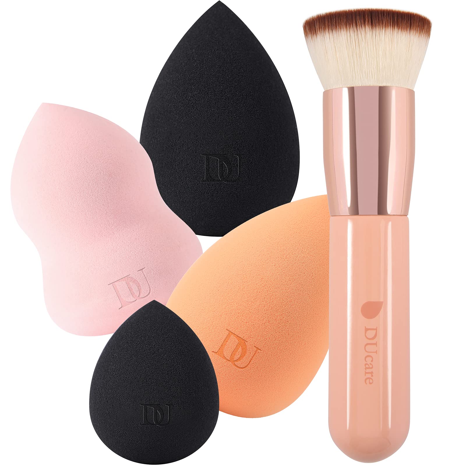 DUcare Foundation Brush Makeup Sponges Flat Top Kabuki Brush for Blending Liquid, Cream or Flawless Powder Cosmetics