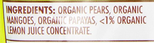 Ella's Kitchen Organic 4+ Months Baby Food, Pears, Mangoes and Papayas Fruit Puree, 3.5 oz. Pouch