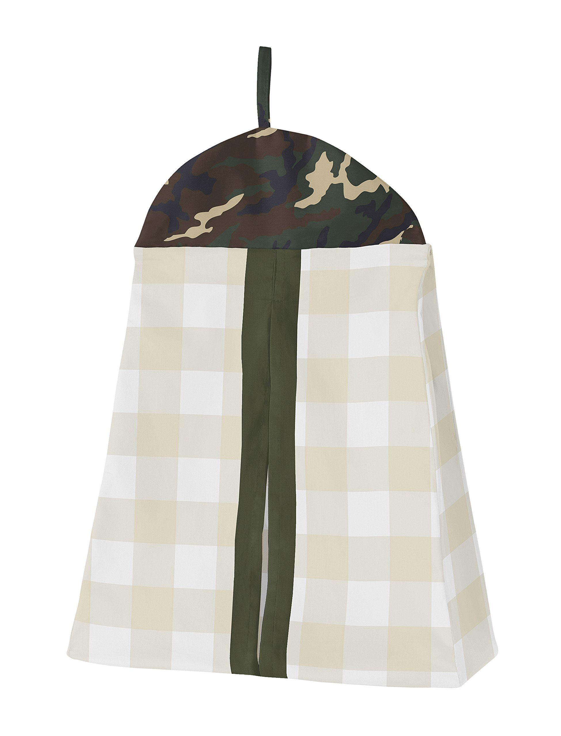 Sweet Jojo Designs Green and Beige Deer Buffalo Plaid Check Woodland Camo Baby Boy Crib Bedding Set - 4 pieces - Rustic Camouflage