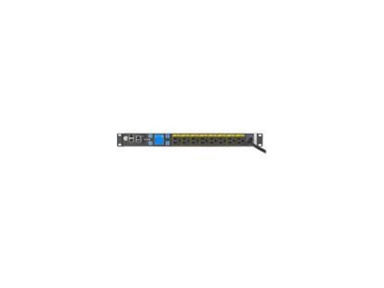 Eaton Electrical - EMAT08-10 - Eaton ePDU Managed 8-Outlet PDU - NEMA 5-15P - 8 x NEMA 5-15R - 120 V AC - 1.44 kVA - Network (RJ-45) - 1U - Horizontal Rackmount