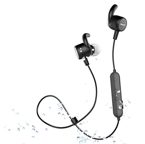 PHILIPS ActionFit SN503 Wireless Bluetooth Earphones with Heart Rate Monitoring and IPX5 (TASN503BK)