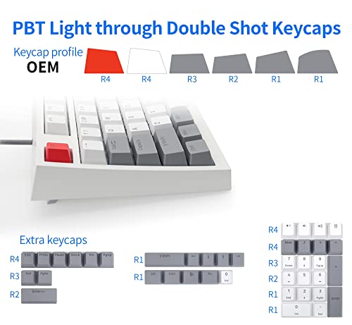 BOYI GK75 Tri-Mode 75% Keyboard with Knob Hot Swappable RGB Gaming Keyboard,2.4Ghz/Bluetooth 5.0/Wired Keyboard 80 Keys Programmable Mechanical Keyboard(Skyloong Red Switch,Cool-Red Theme)