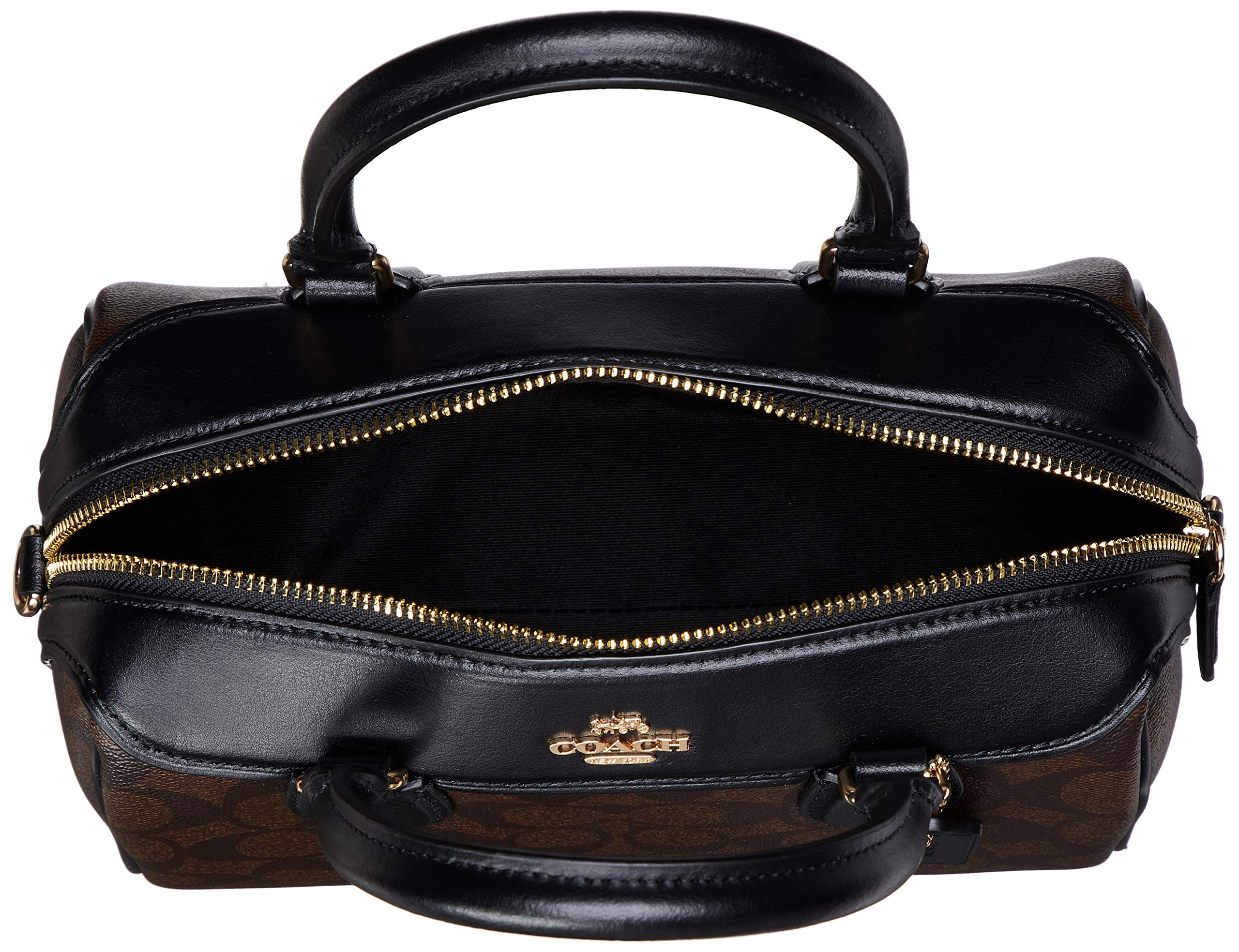 Coach F32203 Signature Shoulder Bag, PVC Leather, 2-Way, Brown/Black