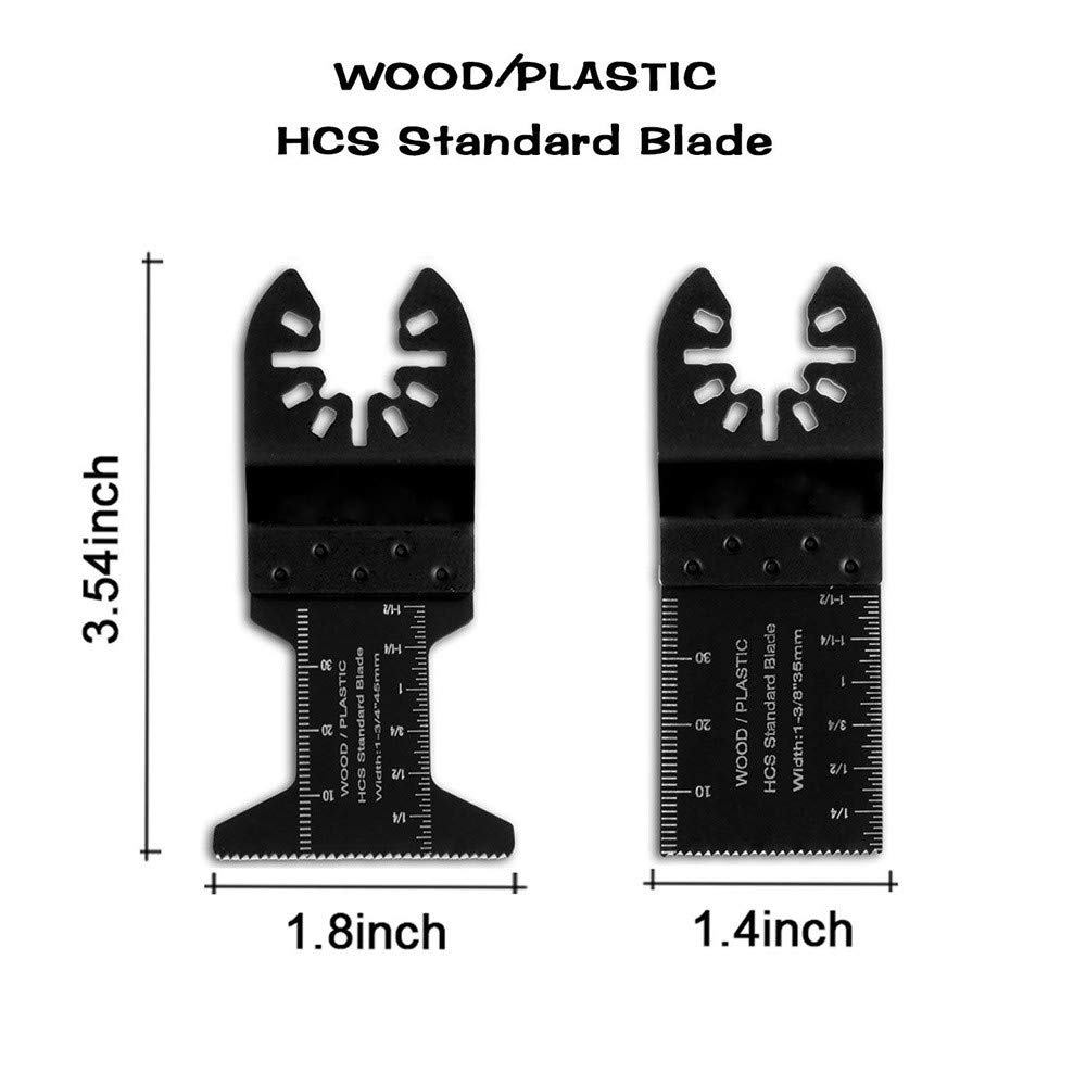 6 Pcs Oscillating Saw Blades Metal Wood Universal Oscillating Multitool Quick Release Saw Blades Kit Compatible with Dewalt Fein Bosch Multimaster Makita Ridgid Ryobi Rockwell