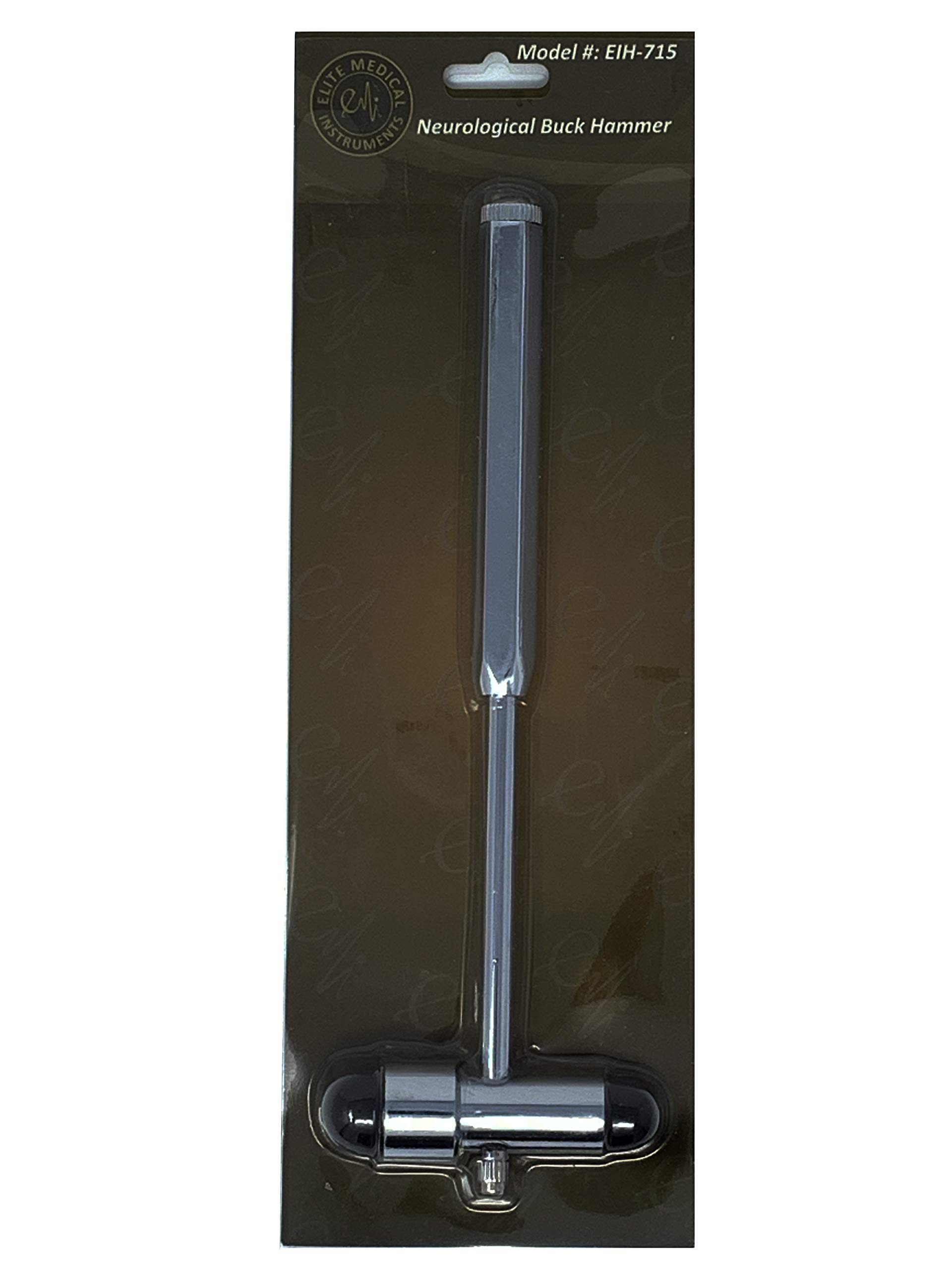 EMI Buck Neurogical Reflex Testing Hammer with Needle and Brush (Black)