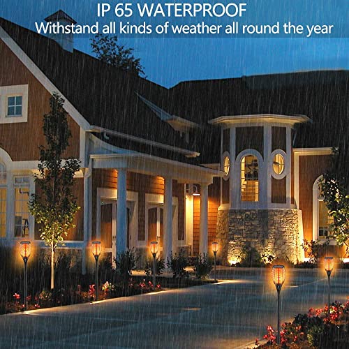 Aityvert Upgraded Larger Solar Torch Lights, Waterproof Outdoor Dancing Flames Lights, Flickering Flames Garden Lights, Landscape Decoration Pathway Patio Lights 43" 96 LED (4 Pack)