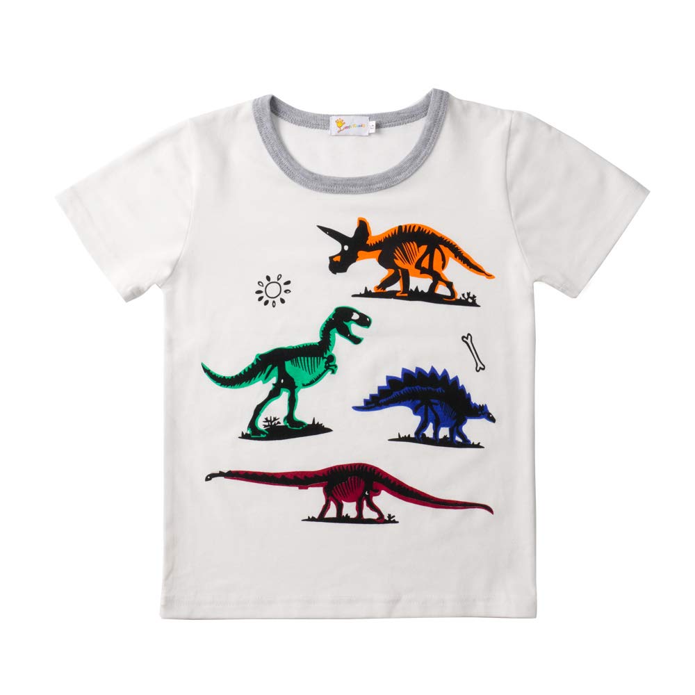 Little Hand Kids Dinosaurs Pajama 100% Cotton Short Pajamas for Boys Sleepwear Pjs Sets Toddler Summer Clothes Size 5T