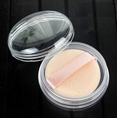 DNHCLL High-grade Empty Powder Box Honey Powder Box Natural Flocking Powder Puff Go Out Portable Beauty Makeup Tools,Portable Loose Powder Container/Travel Powder Kit/Powder Case with Sifter Lids
