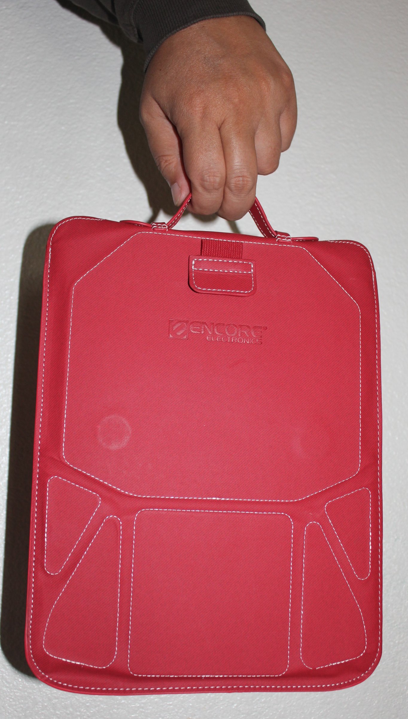 Encore, 10" Sleeve Bag with Stand (Red). Help Kids Carry iPad & Tablet. Tablet Carrying Bag Travel Bag Protection Stand.