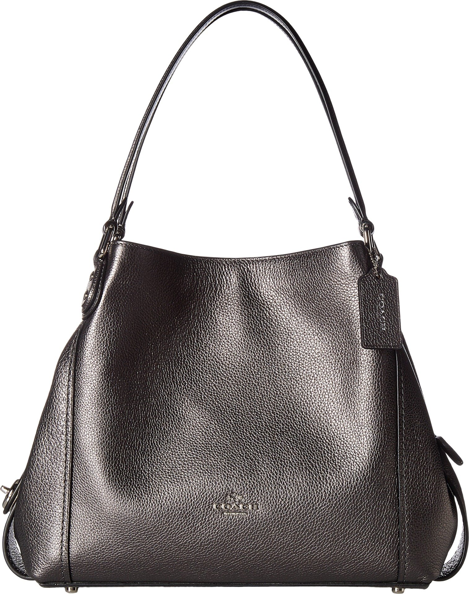 COACH Metallic Leather Edie 31 Sv/Metallic Graphite One Size