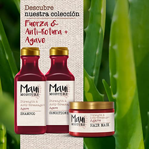Maui Moisture Strength & Anti-Breakage + Moisturizing Agave Shampoo for Color Treated or Chemically Damaged Hair, Vegan, Silicone- & Paraben-Free with Sulfate-Free Surfactants, 13 fl oz