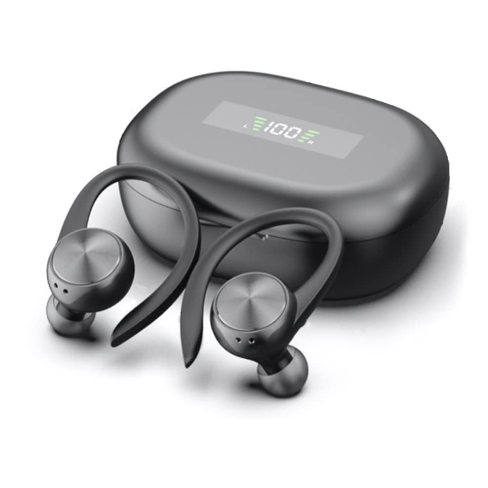 Acuvar Fully Wireless Bluetooth 5.0 Rechargeable New Sports Active Earbud Headphones with Smart Charging Case (Black)
