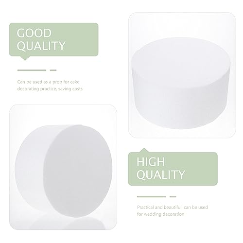 Abaodam 4pcs Cake Embryo Model Foam Cake Model Cake Foam Cake Decorating Stand Cilindros Para Decoraciones De Fiestas Piec Cake Decorating Model Foams With Cover White Decorative Frame