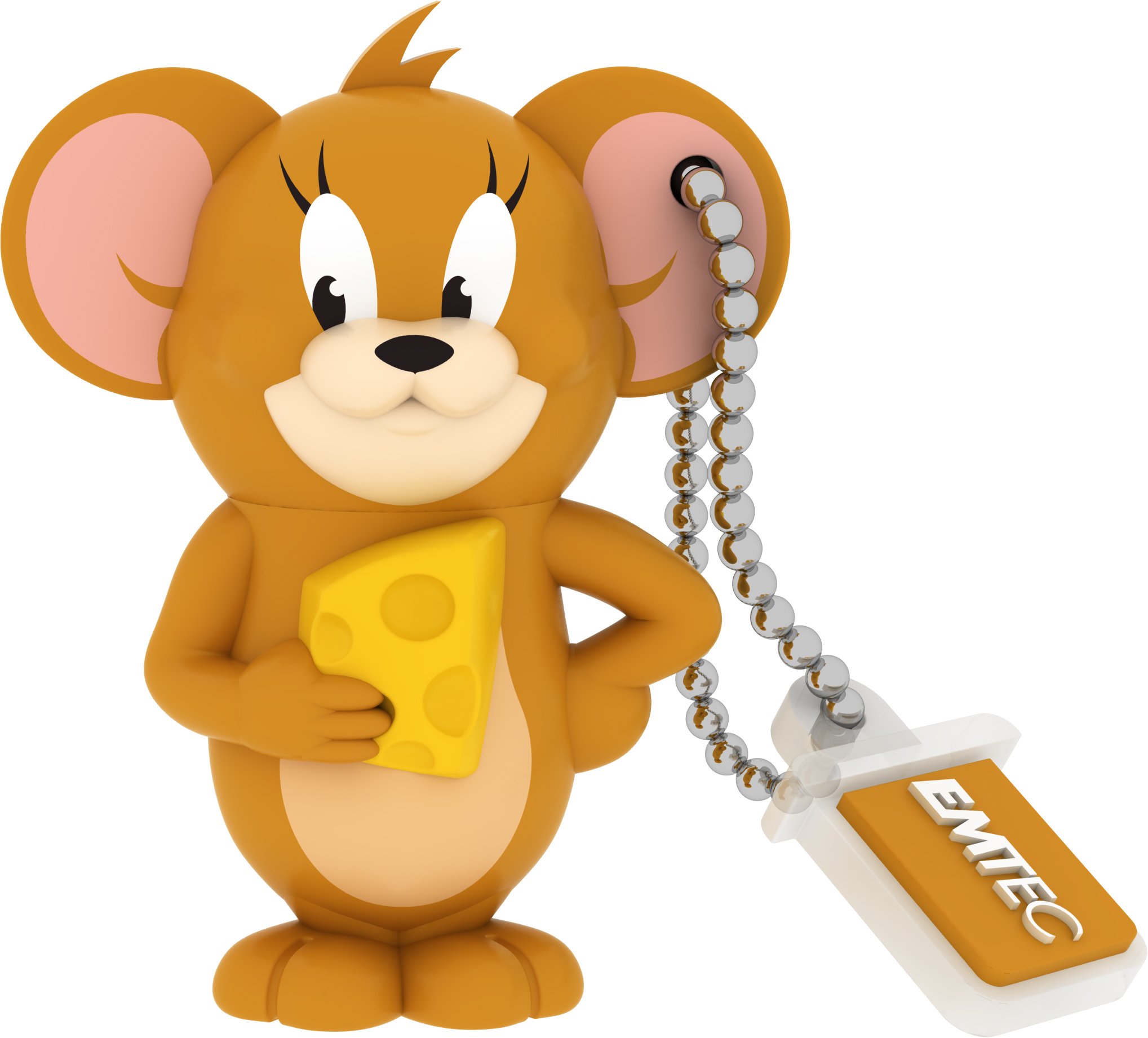 Emtec ECMMD16GHB103 - USB 2.0 Flash Drive - 16 GB, 16 Go - Licence Range - HB103 Collection - Hanna Barbera - Jerry Character - 3D Gum Soft Touch