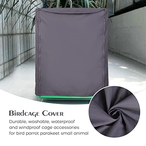 Bonaweite Bird Parrot Cage Cover Shade, Windproof Light-Proof Sleep Reduces Distractions Night Accessories Cloth Without Cage-13x13.4x17.7in (LxWxH)