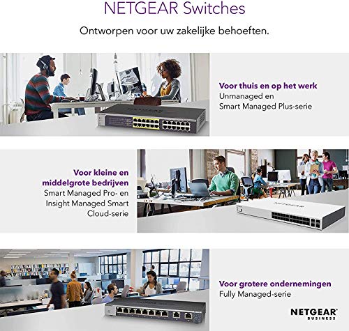NETGEAR 48-Port Gigabit Ethernet Unmanaged PoE+ Switch (GS348PP) - with 24 x PoE+ @ 380W, Desktop/Rackmount, Sturdy Metal