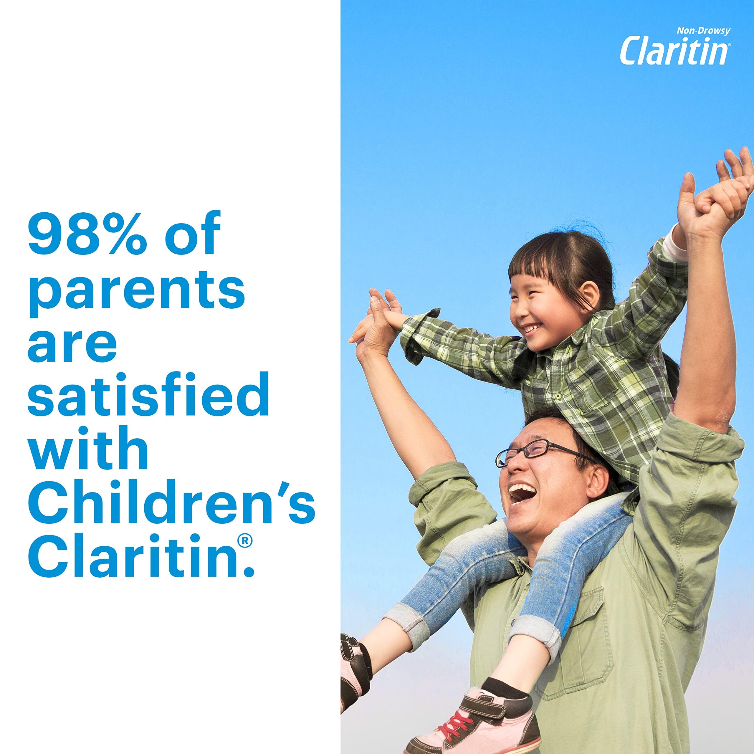 Claritin 24 Hour Allergy Relief - Grape Flavored - Non Drowsy Liquid Antihistamine for Kids, Dye, Alcohol, and Sugar Free Medicine For Children 2 Aged Years and Older