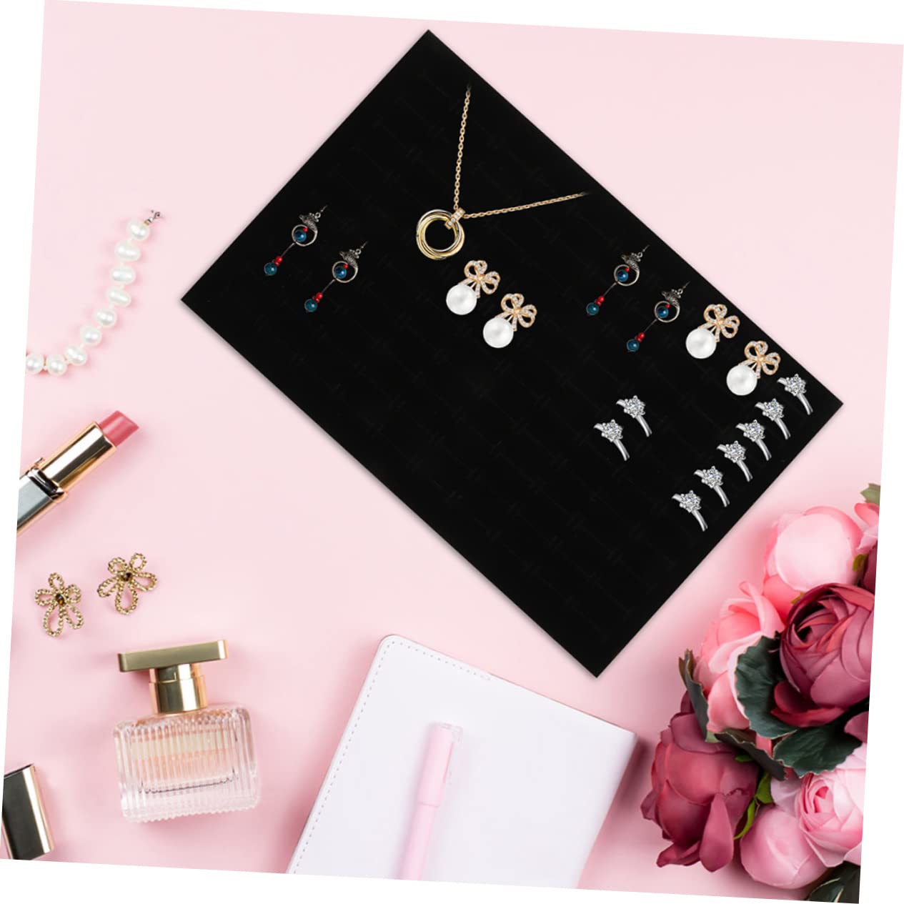 Abaodam 6 Pcs Jewelry Box Ring Insert Display Jewelry Supplies Ring Displays for Selling Earrings Insert Ear Stud Pad Jewelry Display Pads Ring Case Hair Accessories Sponge Travel Necklace