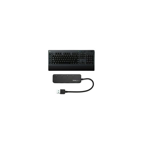 Logitech G613 Lightspeed Wireless Mechanical Gaming Keyboard with Knox 3.0 4 Port USB HUB Bundle