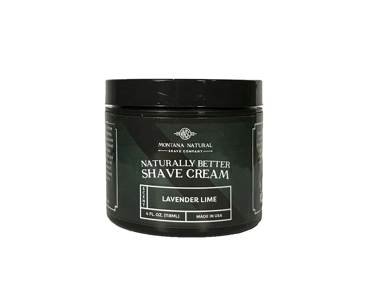 MNSC Lavender Lime Naturally Better Shave Cream - Smooth Shave, Hypoallergenic Sensitive Skin Formula, Softer Skin, Prevent Nicks, Cuts, and Irritation, Handcrafted in USA, All-Natural & Plant-Derived