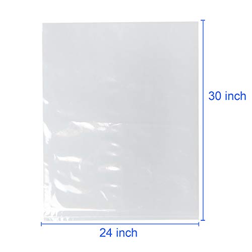 LazyMe Clear Basket Cellophane Shrink Bags, 24x30 inch, Shrink Wrap Bags Large, Clear, 20pcs