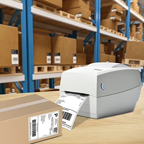 BESTEASY Thermal Label Printer,4x6 Shipping Label Printer High Speed Commercial Direct Thermal Label Maker Compatible with Amazon, Ebay, Etsy, Shopify and FedEx (White)