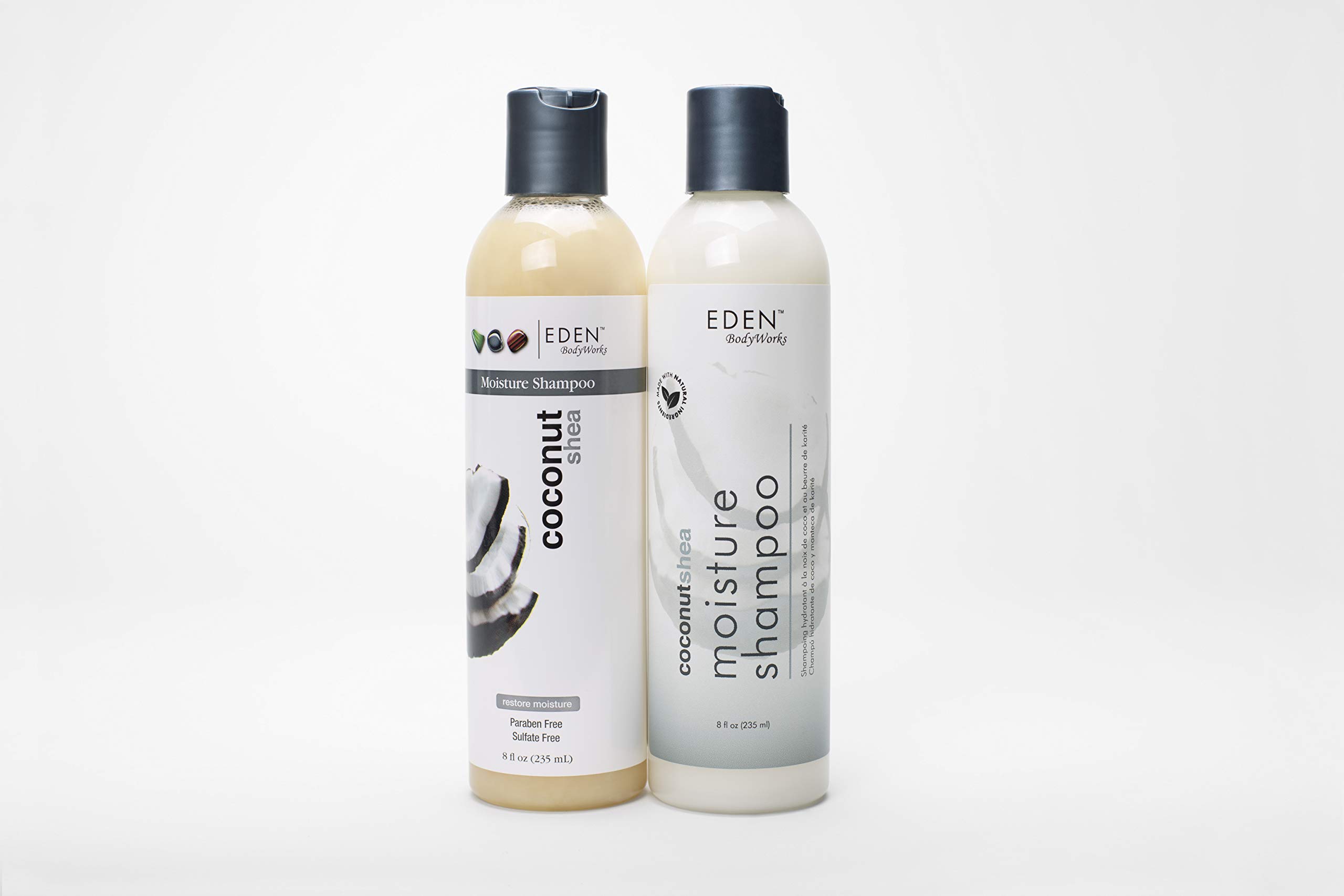EDEN BodyWorks Coconut Shea Moisture Shampoo | 8 oz | Remove Build Up & Restore Moisture Balance - Packaging May Vary