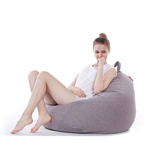 Teerwere Single Sofa Bean Bag Chair Memory Foam Furniture Tuffed Foam Filled Furniture and Accessories for Dorm Room Specialties Recliner Chair (Color : Gray, Size : Free Size)