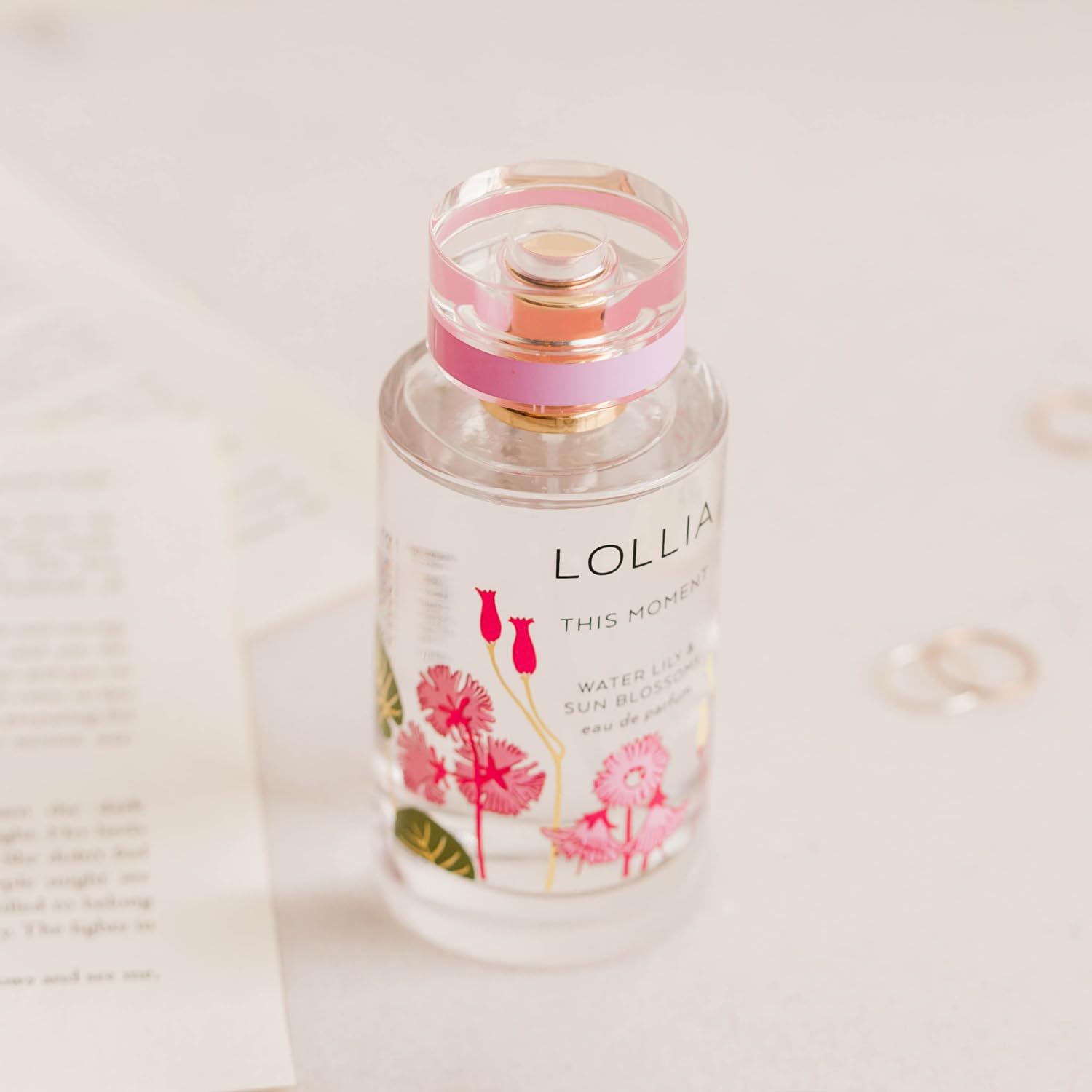 LOLLIA This Moment Eau de Parfum, 3.4 fl. oz. - Water Lily & Sun Blossoms – Beautifully Captivating Perfume, Women’s Perfume, Eau de Parfum Spray for Women, Women’s Fragrance