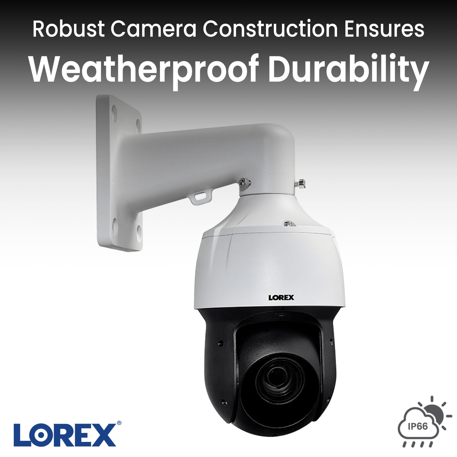 Lorex Fusion 2K HD IP Metal Security Camera β Indoor & Outdoor Surveillance HDR PoE System with Pan Tilt Zoom (PTZ), Color Night Vision, Weatherproof IP66 β 12x Optical Zoom & 16x Digital Zoom