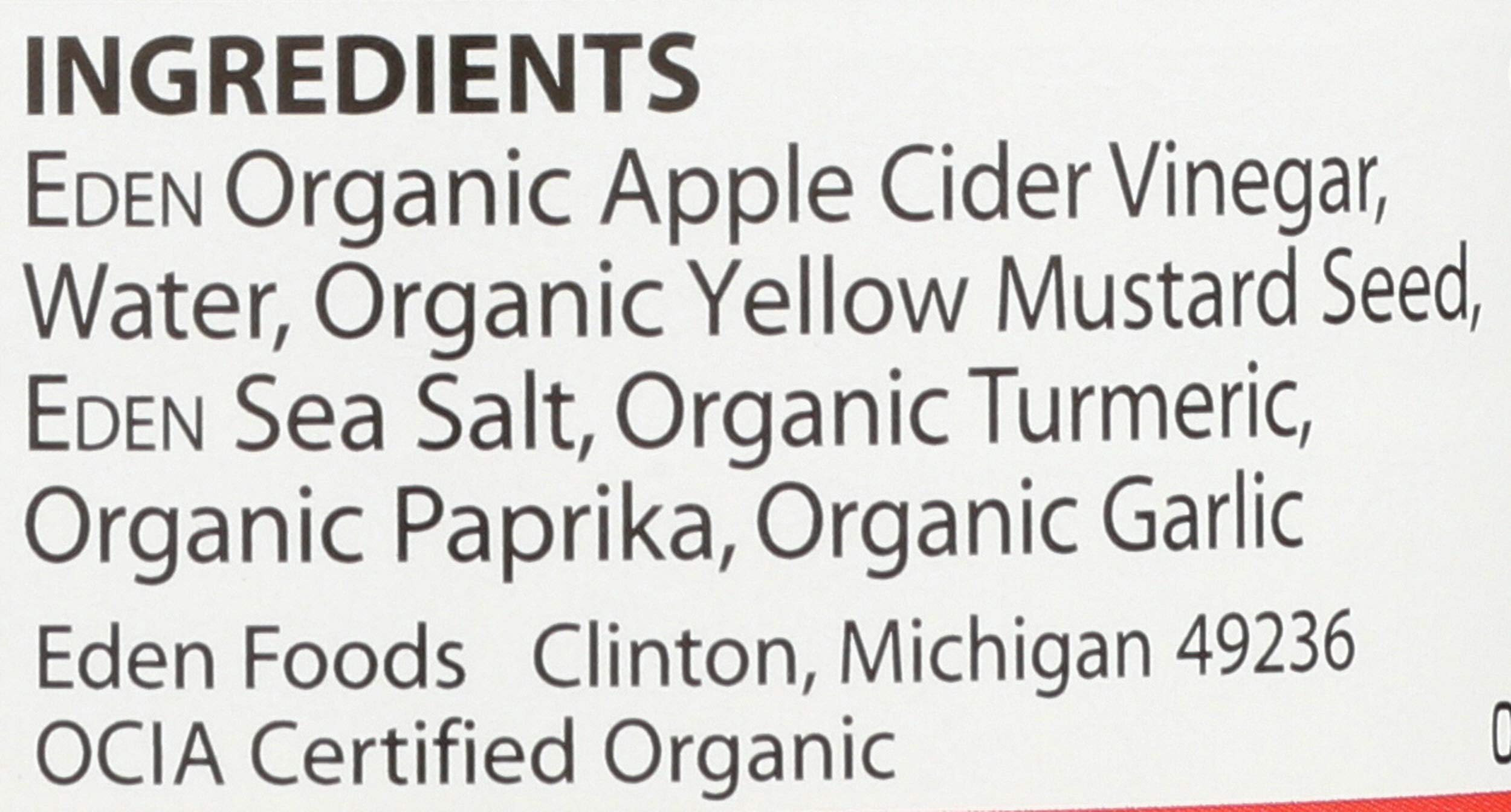 Eden Foods Organic Yellow Mustard - 9 oz