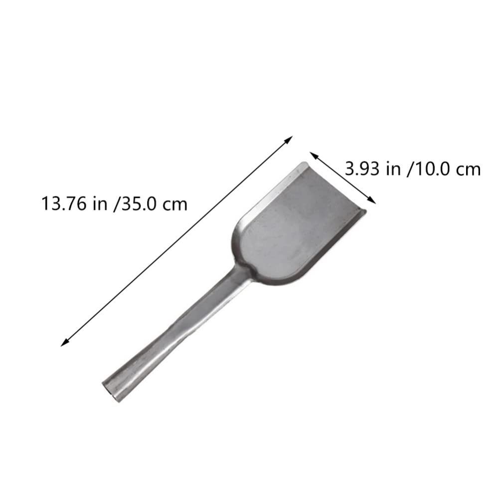 Cabilock 2Pcs Long Ash Shovel Handheld BBQ Charcoal Ash Poker Scoop Oven Ash Shovel Mini Dust Pan for Wood Stoves Campire Fireplace