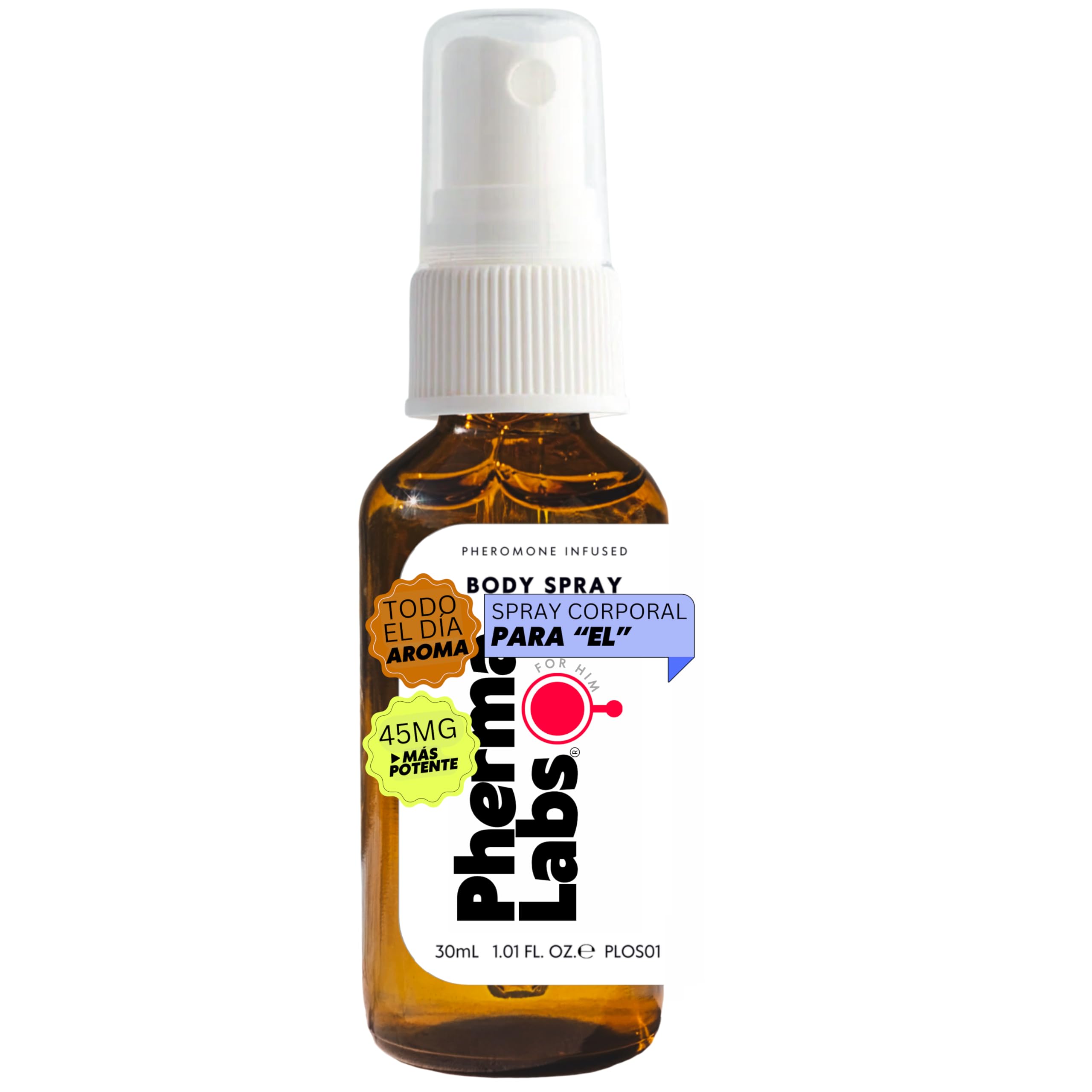PHERMALABS Atraer Mujeres Spray 1 oz Corporal con Feromonas - Todo El Dia Fragancia - Para Hombre - Sexo Feromona Humana