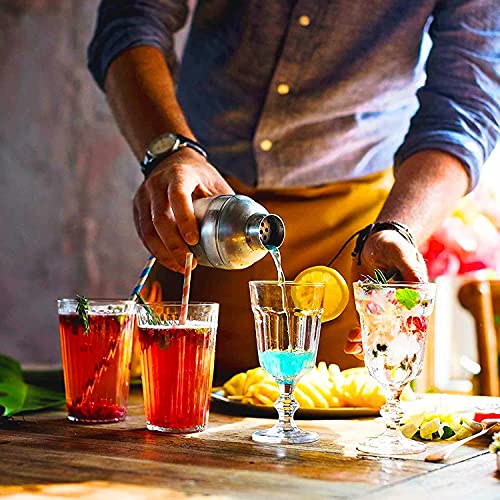 Aolzg Cocktail Shaker, 18oz Martini Shaker, Cocktail Stainless Steel Wine Shaker with Strainer and Lid Top,Drink Shaker, Martini Shaker and Strainer, Cocktail Shaker Set, Shakers Bartending,(550ml)