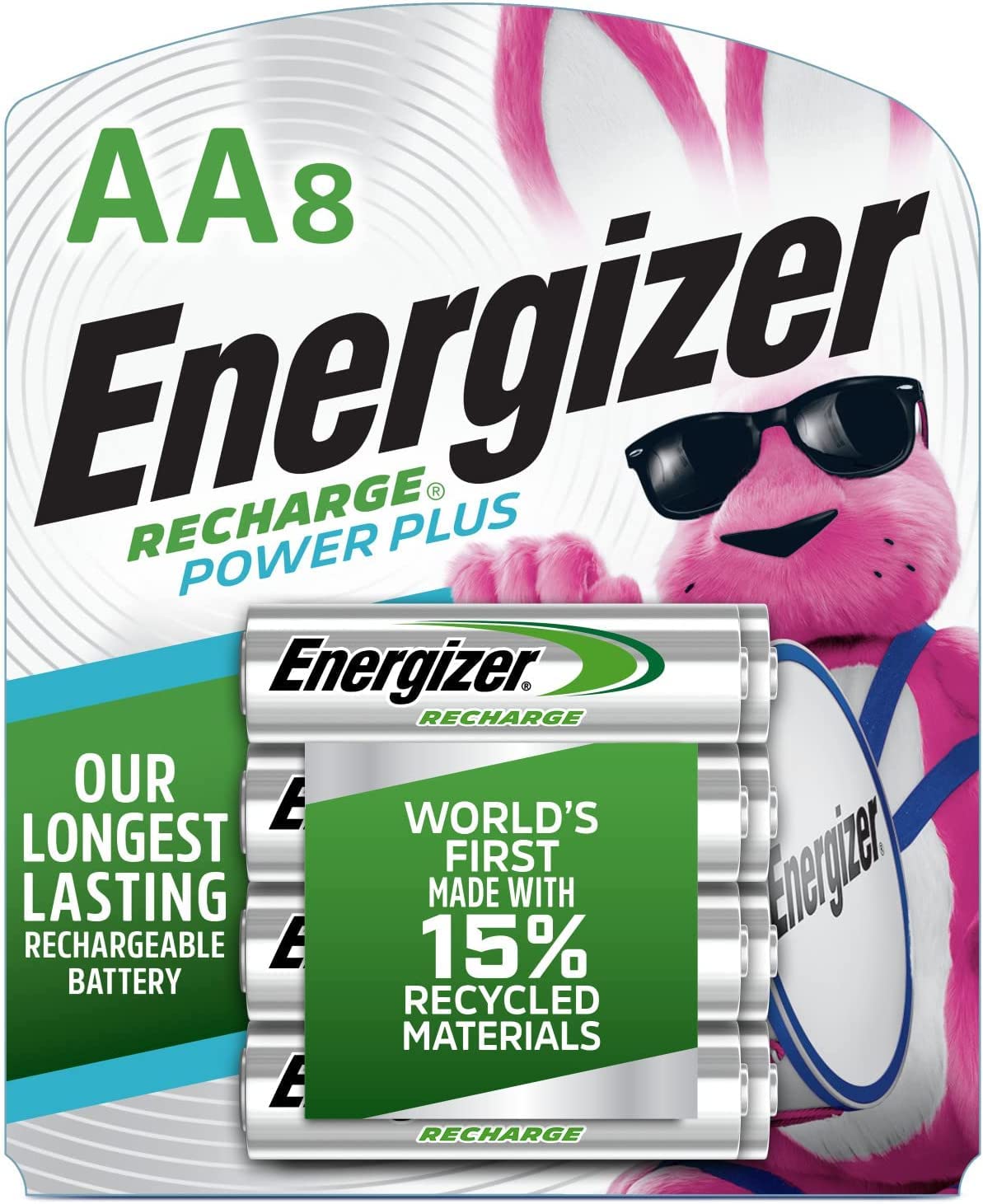 Energizer AA Rechargeable batteries NiMH 2300 mAh 1.2V NH15 - 8 Count
