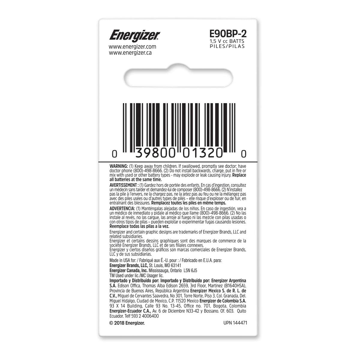 Energizer Battery ALKALNE 1.5V E90