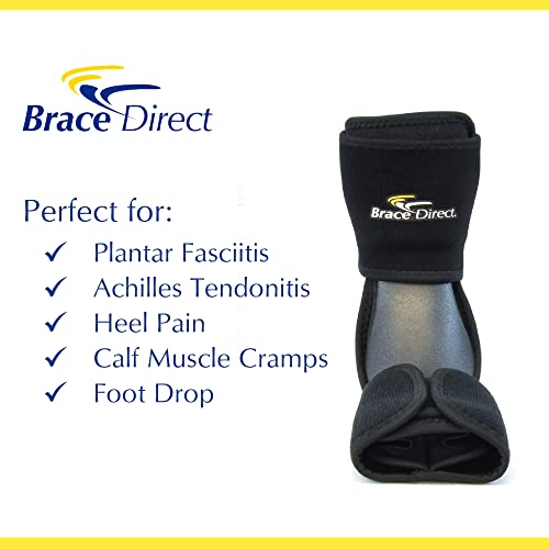 Brace Direct Dorsal Adjustable Night Sleeping Splint - for Plantar Fasciitis Relief, Arch Support, Heel Foot Pain, Tendonitis, Drop Foot