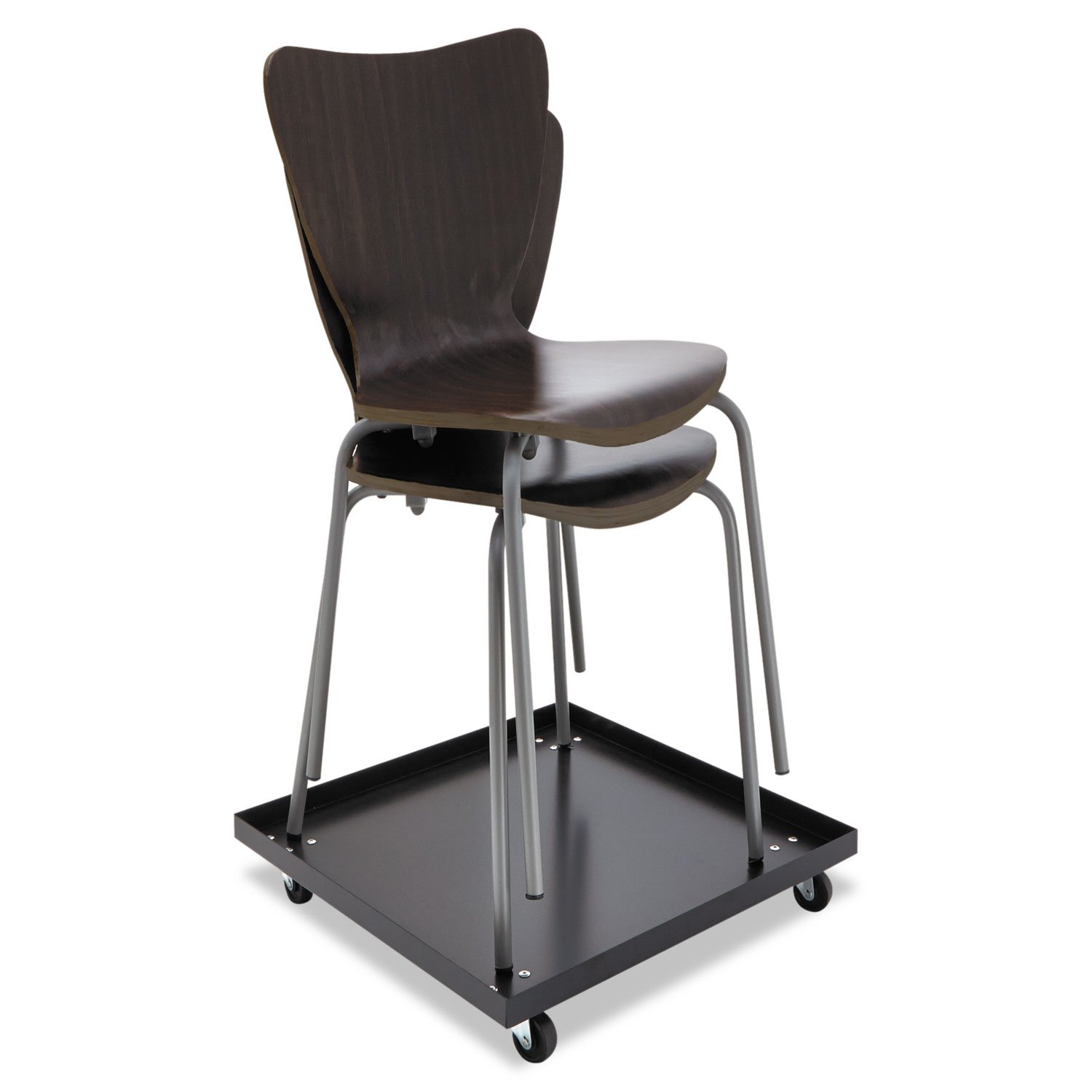 Alera SCCART Stacking Chair Dolly, 22-1/2w X 22-1/2d, Black