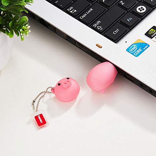 GARRULAX USB Flash Drive, 8GB / 16GB / 32GB USB 2.0 Updated Waterproof USB Memory Stick Date Storage Pendrive Thumb Drives (32GB, Piglet)