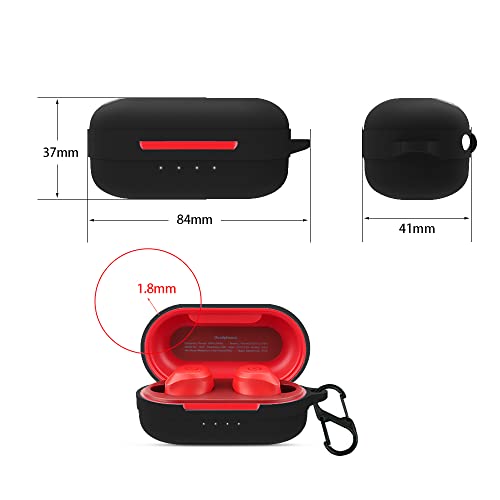 Ankersaila Case Compatible with TOZO NC9,Anti-Lost & Shockproof Portable Silicone Protective Case Cover (Black)