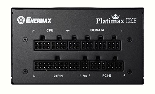 Enermax Platimax D.F. 80+ Platinum Certified Full Modular 600W Power Supply with Amazing DFR Technolohy, Individually Sleeved Cable and 13.9cm Twister Bearing Fan, EPF600AWT,black