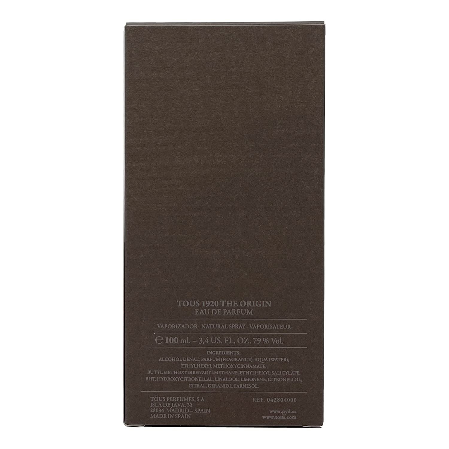 TOUS 1920 The Origin Eau De Parfum Spray For Men 100ml/3.4oz