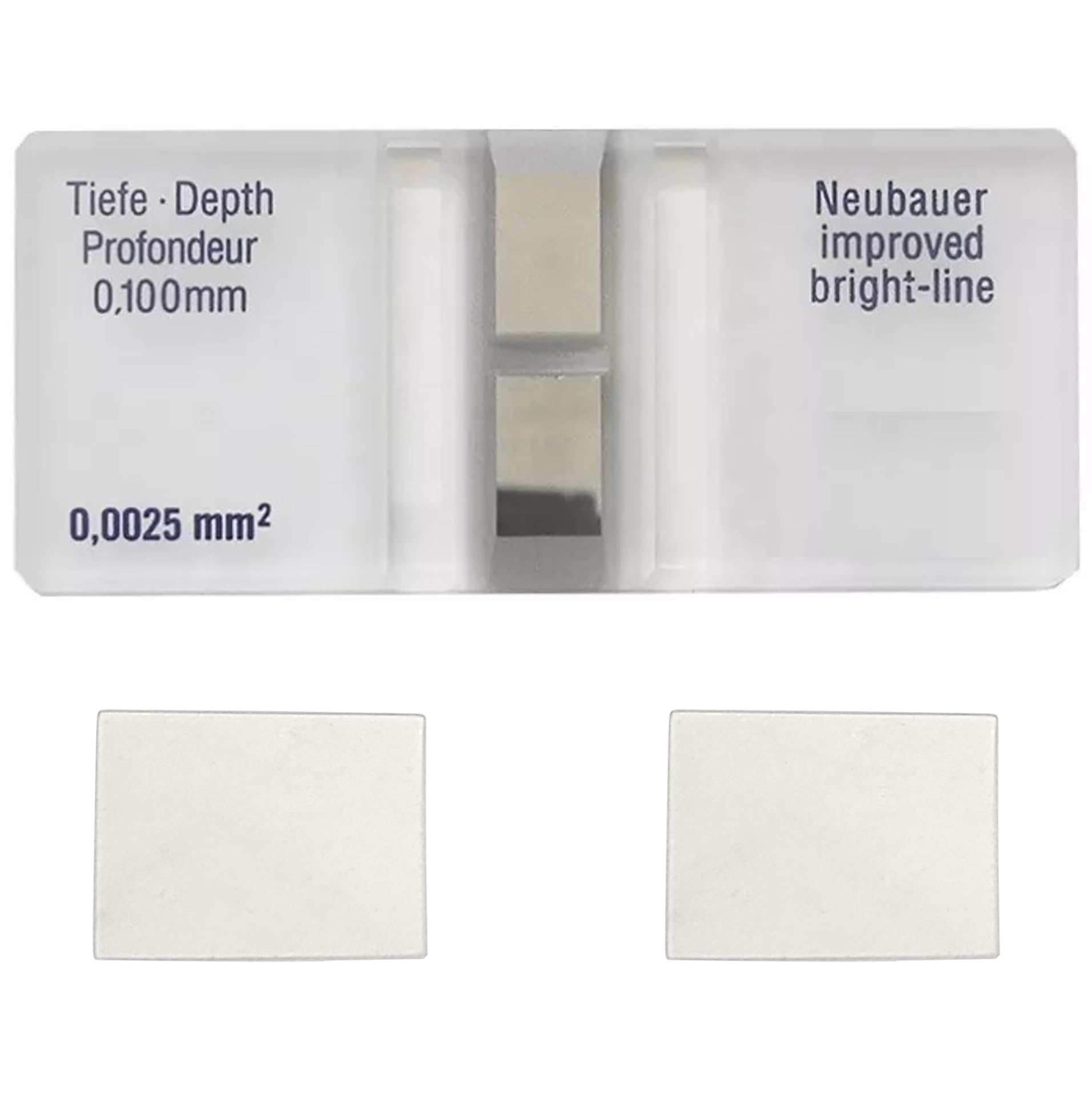 Microyn Improved Neubauer Hemocytometer, Cell Counting Chamber with Bright Line and Two Cover Glasses.