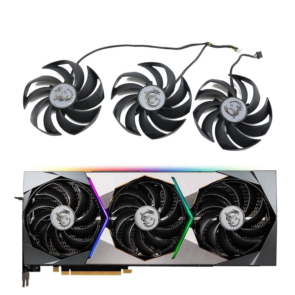 95MM PLD10010B12HH GPU Cooler Fan Replacement for MSI GeForce RTX 3070 3070Ti 3080 3080Ti 3090 Ti SUPRIM X Graphics Video Card