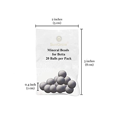 SunGrow Pleco, Snail & Crayfish Balls, Calcium-Rich Balls for Perfect Balance, Make Fish Fins' Vivid and Vibrant, 20 Pcs