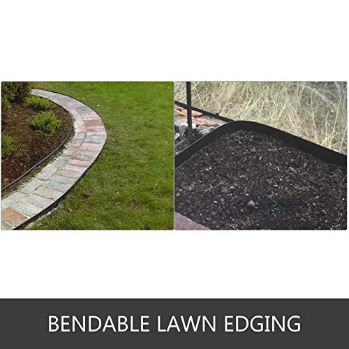 VEVOR Steel Landscape Edging 40 x 8 Inch,Steel Edging 6pcs,Steel Garden Edging Border,Landscape Edging,Steel Lawn Edging,Garden Edging,Garden Border Edging for Landscaping