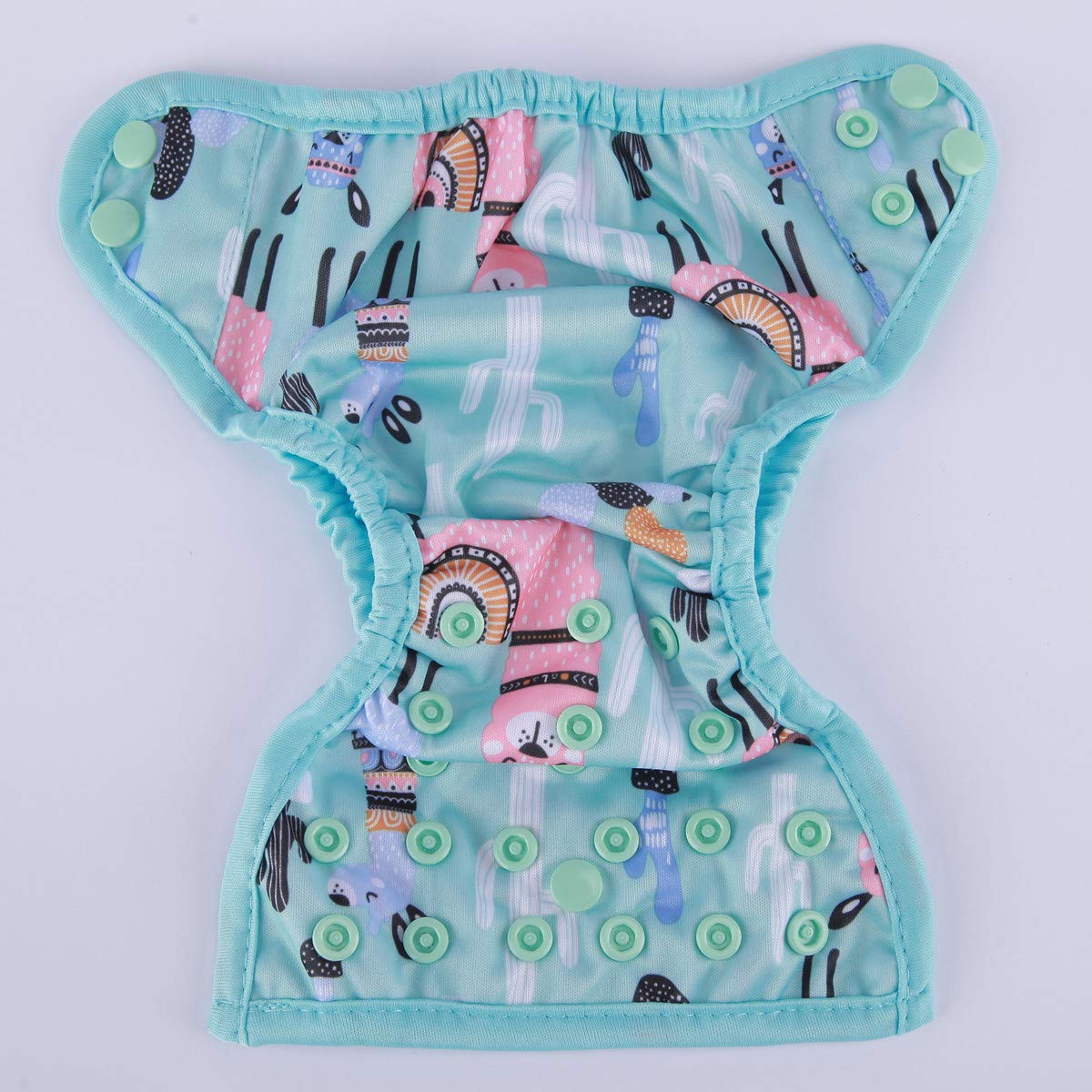 Sigzagor Newborn Baby Diaper Nappy Cover 8lbs-10lbs (Blue Alpaca)