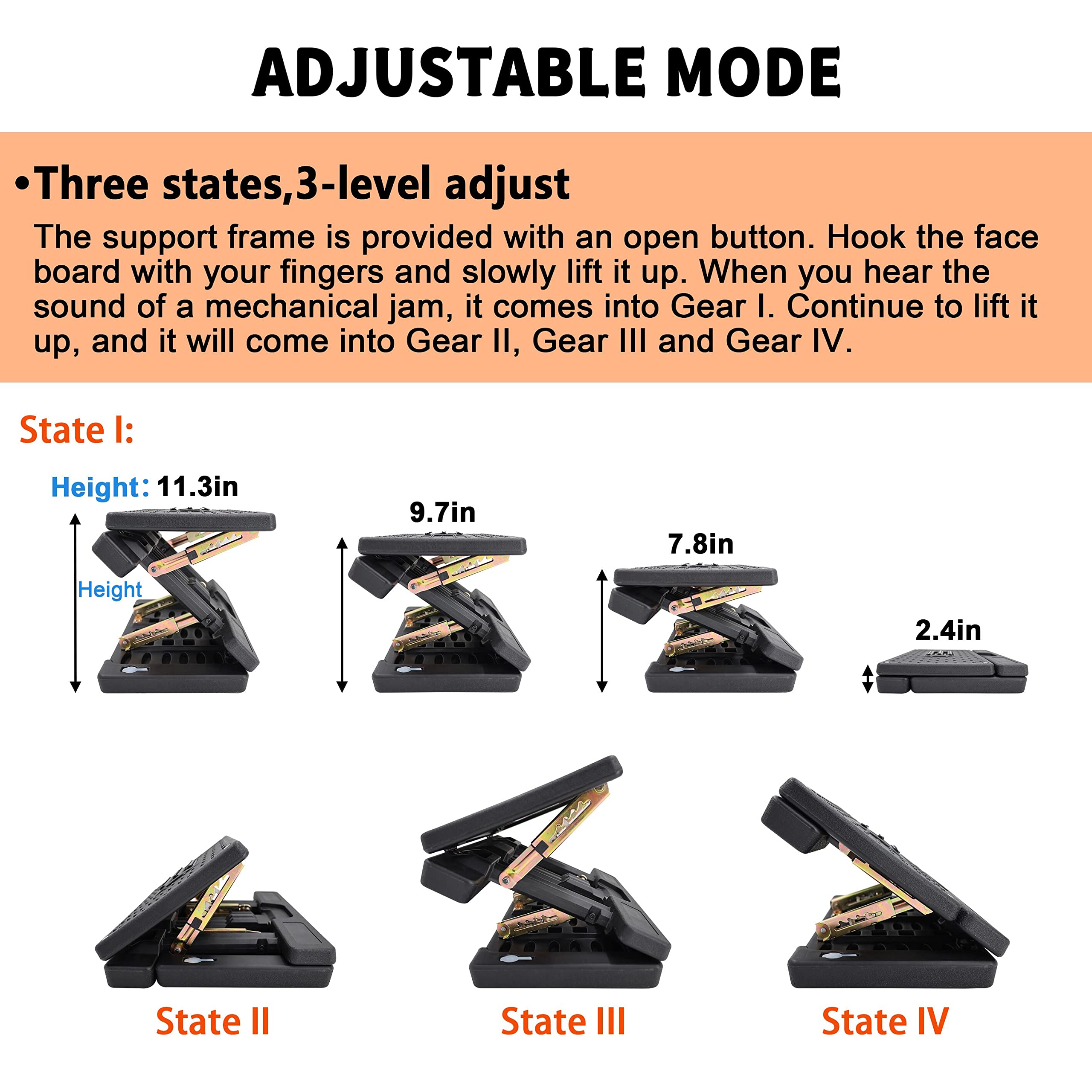 Adjustable Foot Rest Under Desk, Leg Rest with Massage Surface Roller,Foot Stool Ergonomic Adjustment ,Bottom Can Be Filled with Water (Black)